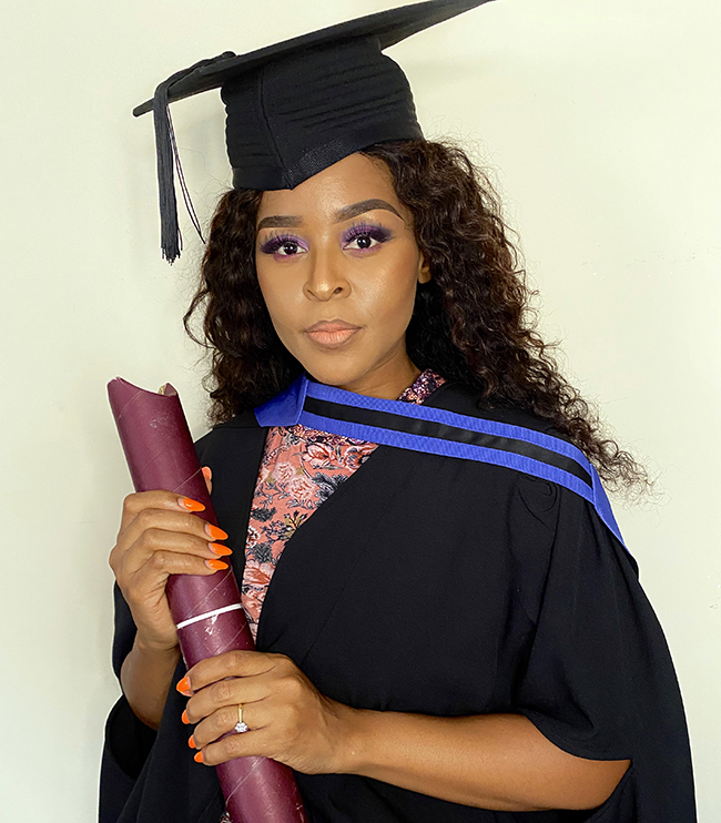 Proud Unisa graduate beats the Covid-19 blues in style